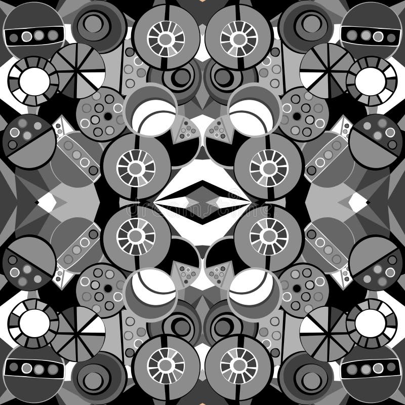 Pattern in cubism style stock vector. Illustration of futuristic - 60362932