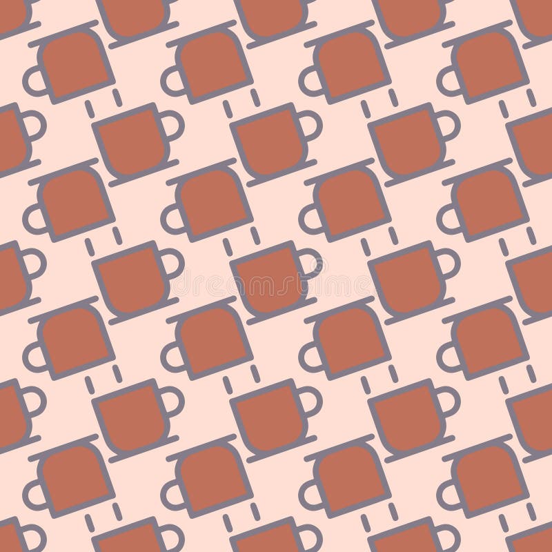 A Pattern of Cups is Shown in a Variety of Sizes and Colors Stock ...