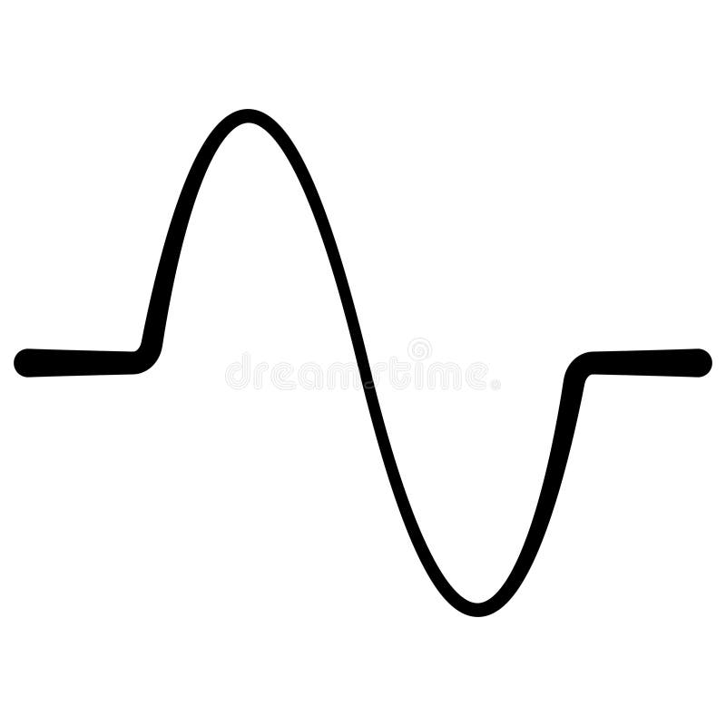 Pattern Curve Line, Wavy Waveform, Sine Amplitude Stock Vector ...