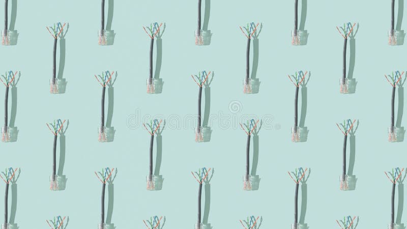 A Pattern of Cut Pieces of Rj-45 Cable Stock Illustration ...