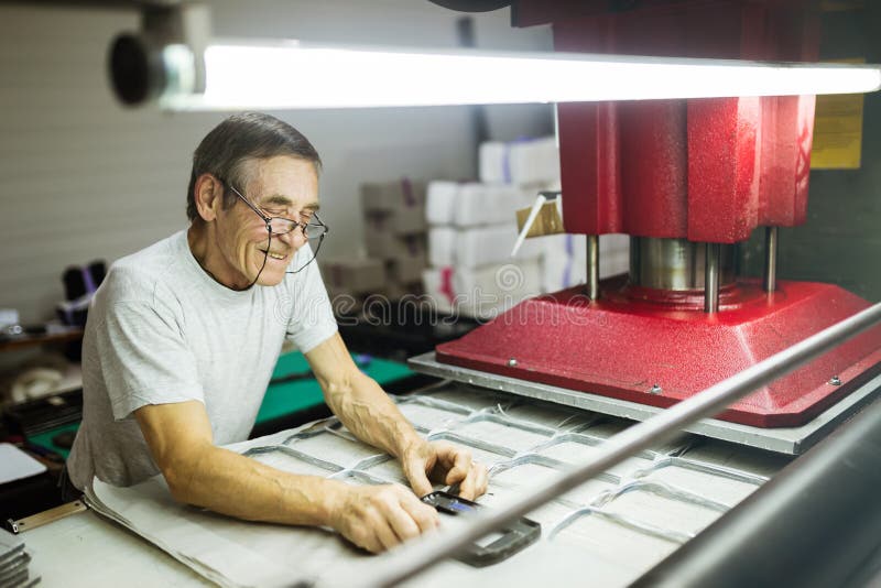 Pattern Cutting Industrial Machine Stock Photo - Image of employment ...