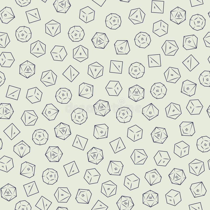 Pattern of D4, D6, D8, D10, D12, and D20 Dice for Board Games Stock ...