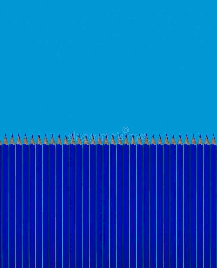 Pattern of Dark Blue Pencils. Stock Photo - Image of objects, pattern ...