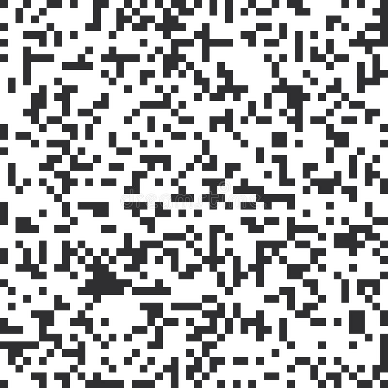 Pattern of Dark Random Pixels.Monochromatic Vector Illustration.Design ...