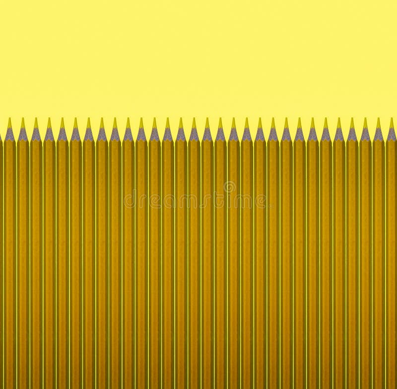Pattern of Dark Yellow Pencils. Stock Photo - Image of indoors, yellow ...