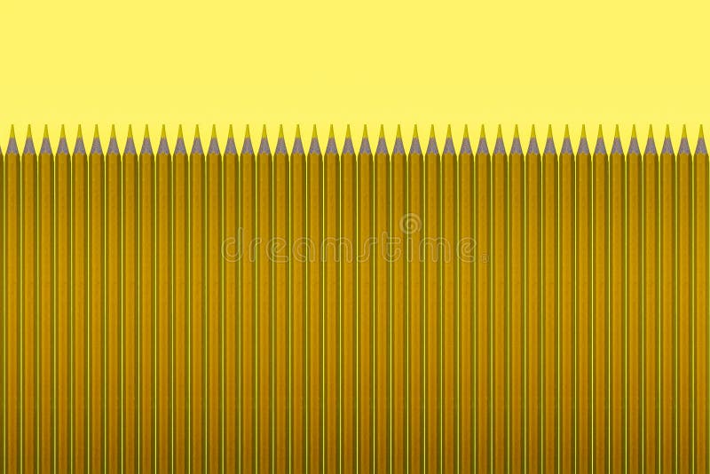 Pattern of Dark Yellow Pencils. Stock Photo - Image of drawing, closeup ...