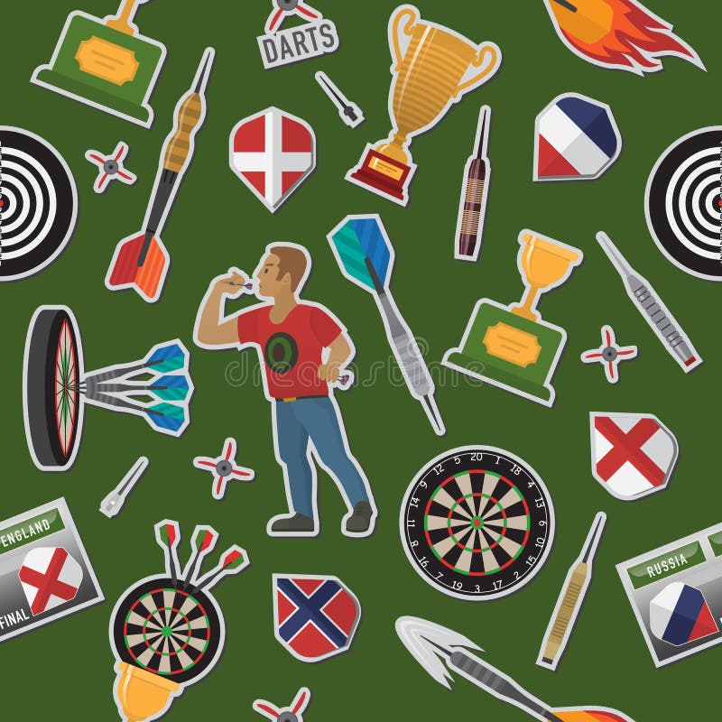 Pattern of Darts Items and Elements in Vectorr Stock Vector ...