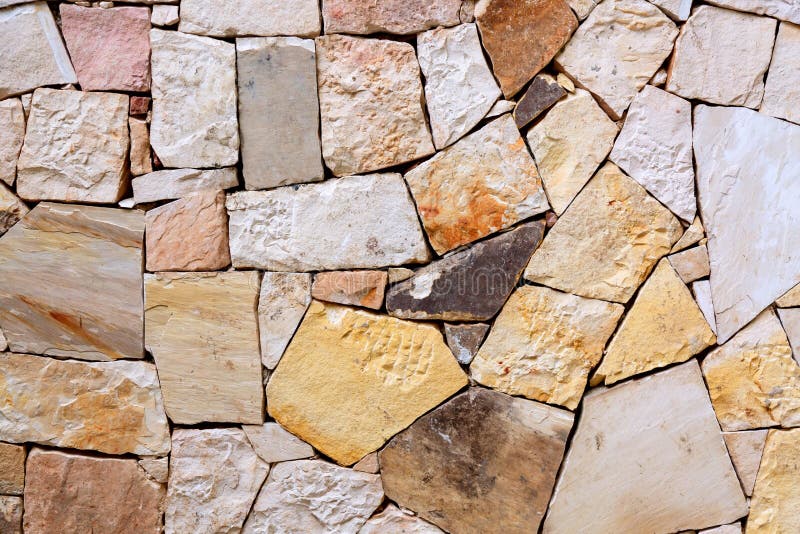 Pattern of Decorative Colorful Stone Wall Background. Stone Wall ...