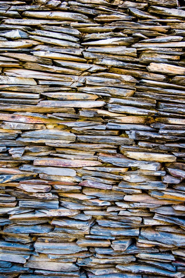 Pattern of Decorative Slate Stone Wall Surface Stock Image - Image of ...