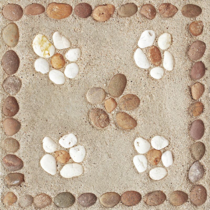 Pattern of Decorative Stone on Cement Floor Stock Image - Image of ...