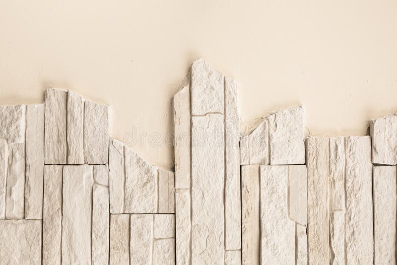 Pattern of Decorative White Slate Stone Wall Surface Stock Photo ...