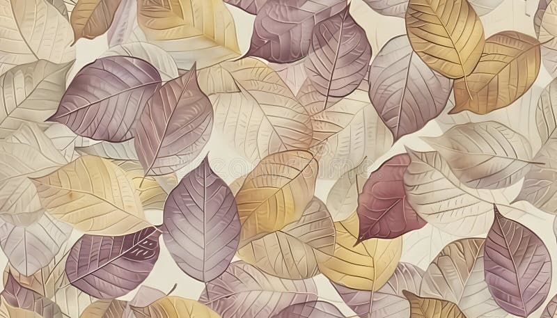 A Pattern of Delicate, Colorful Leaves Creating a Serene, Natural ...