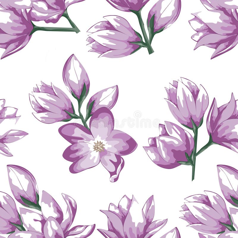 A Pattern of Delicate Flowers Pink Spring Stock Illustration ...