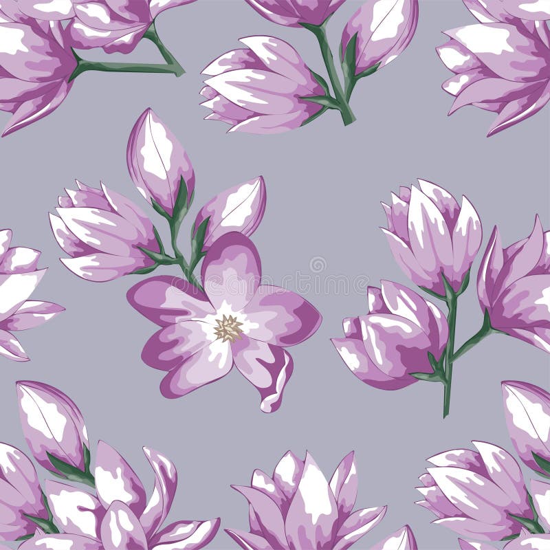A Pattern of Delicate Flowers Pink Spring Stock Illustration ...