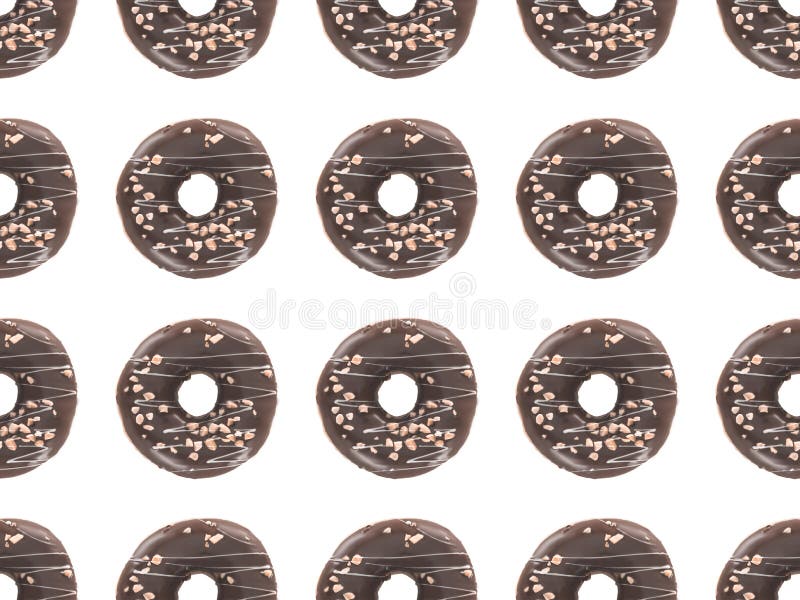 Close-up View of Pattern from Delicious Glazed Doughnuts Stock Image ...