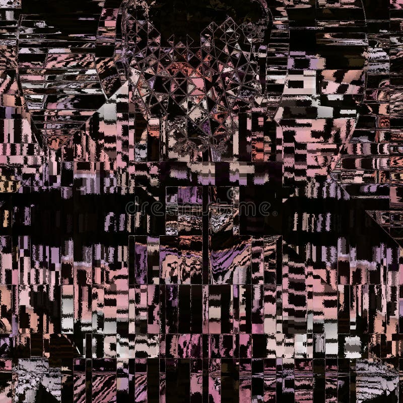 Quicksilver Distortion in Pink Purple and White Geometric Elements on a ...