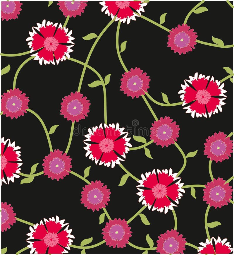 Pattern Design Flower Garden Stock Illustration - Illustration of ...