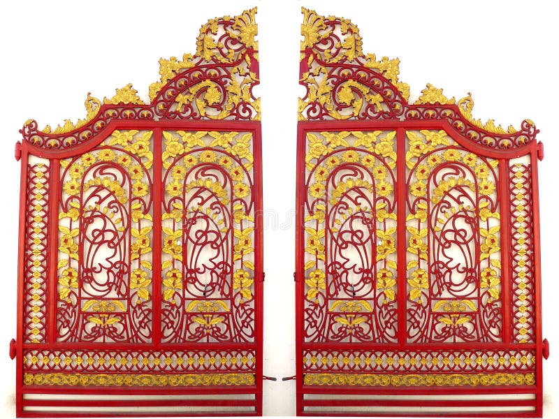 The Flower Pattern Design of Alloy or Metallic Gate Stock Photo - Image ...
