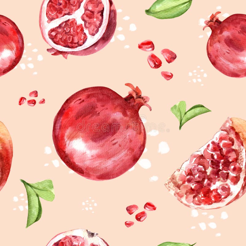 Pattern Design with Ruby and Leaves, Red-theme Color Seamless ...