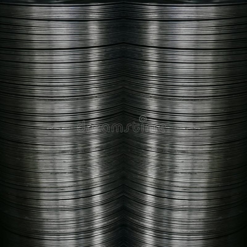 Columns of Shiny Silver Coloured Metallic Stainless Steel Plates Stock ...