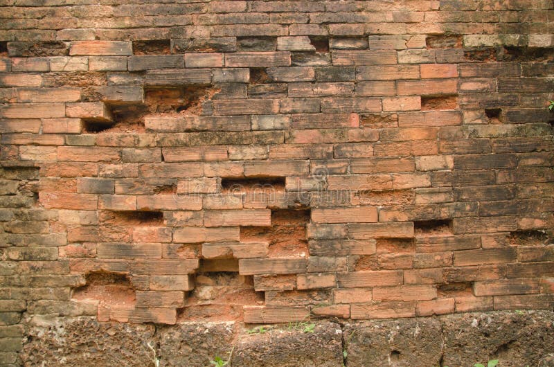 Pattern of Decayed Brick Wall Texture Stock Image - Image of concrete ...