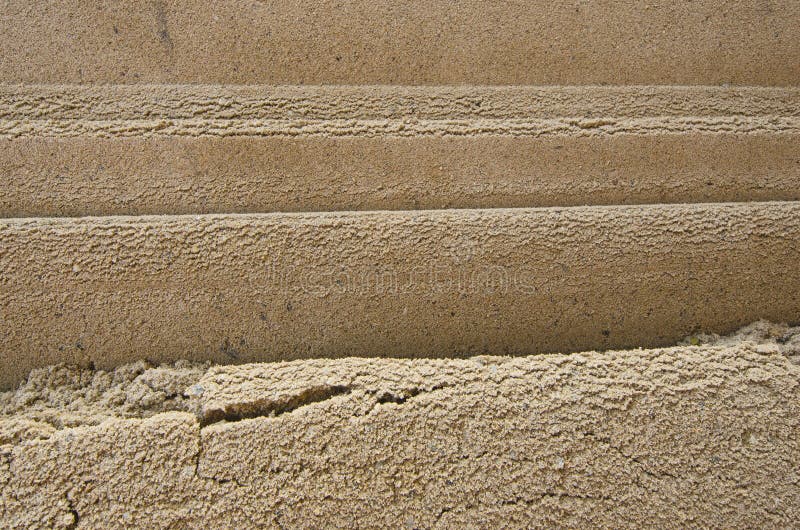 Pattern of Groove on Brown Sand Texture in Light Stock Image - Image of ...
