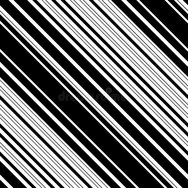 Pattern with Diagonal Black Stripes and Outline, Modern Stylish Image ...
