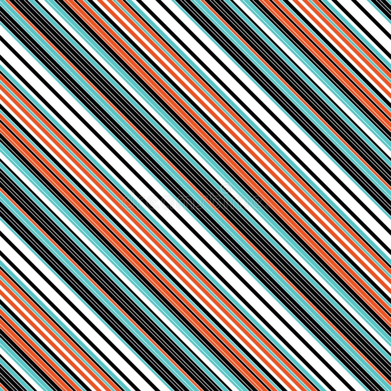 Pattern with Diagonal Color Stripes and Outline, Modern Stylish Image ...