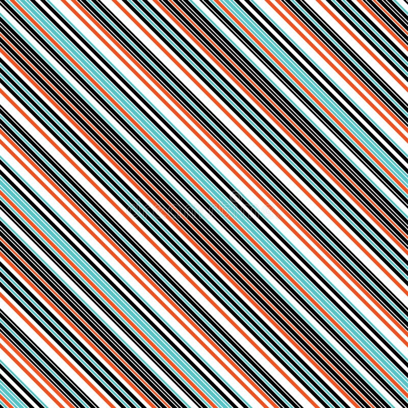 Pattern with Diagonal Color Stripes and Outline, Modern Stylish Image ...
