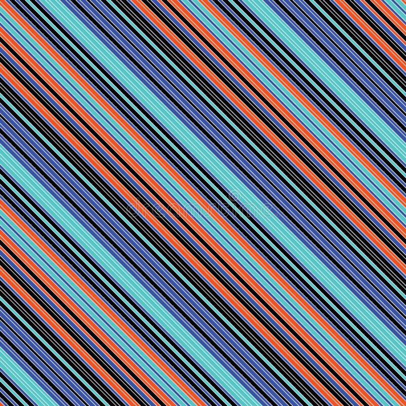 Pattern with Diagonal Color Stripes and Outline, Modern Stylish Image ...