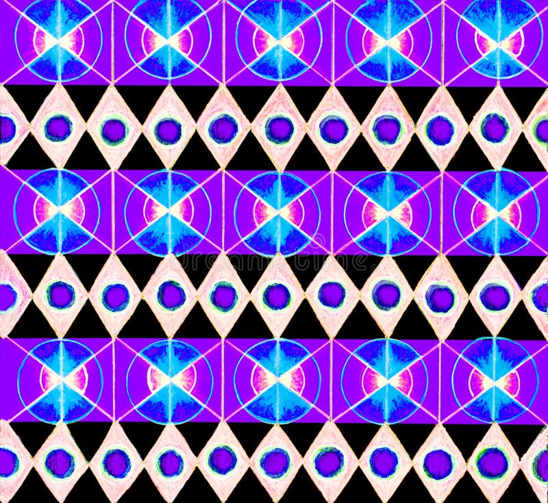 A Pattern of Diamonds and Circle Shapes. Stock Illustration ...