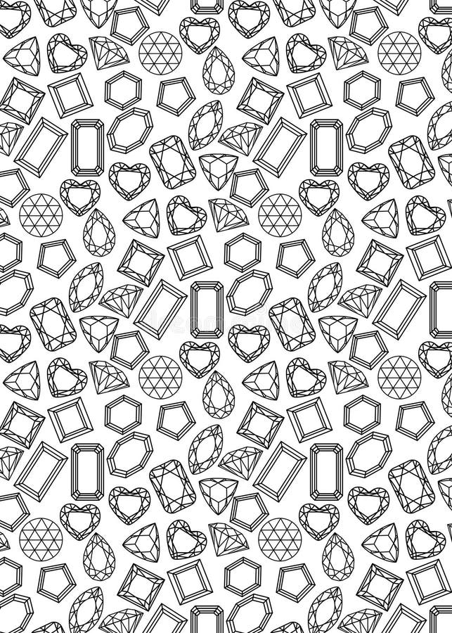Pattern Diamonds, Precious Stones of Different Forms of Cut. Stock ...