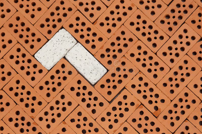 Pattern with Different Bricks Stock Photo - Image of color, clinker ...