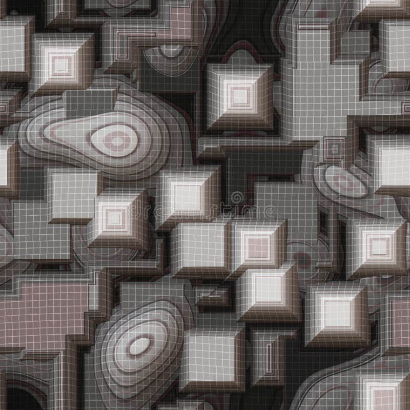 Pattern with Different Texture Square Circle and Oval Geometric Shapes ...