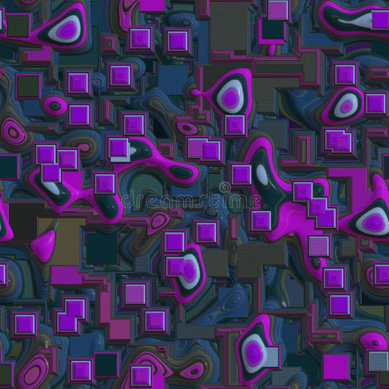 Pattern with Different Texture Square Circle and Oval Geometric Shapes ...