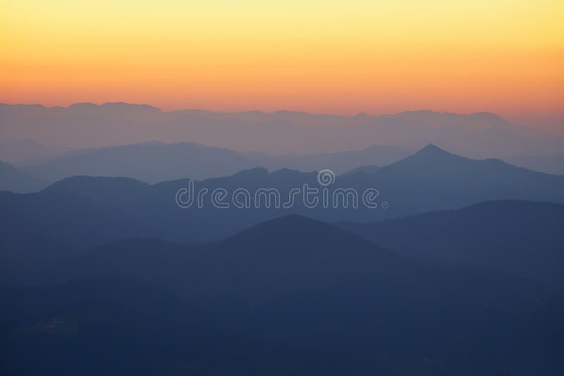 Pattern of Distant Mountain Layers Stock Image - Image of outdoor ...