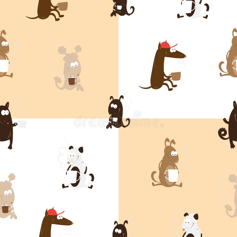 Pattern with dogs. stock vector. Illustration of abstract - 57387508
