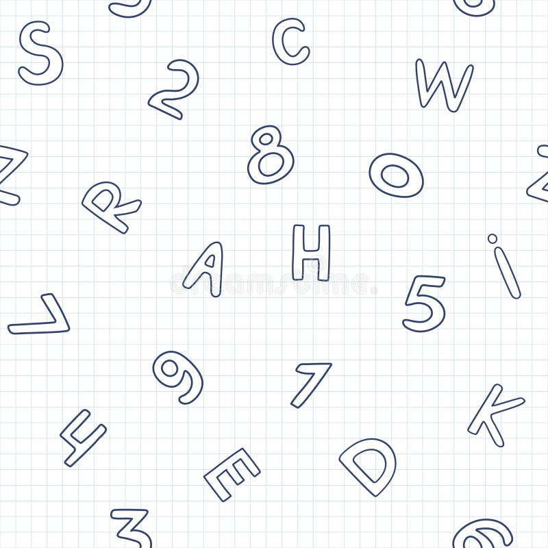 Numbers Pattern Repeating Stock Illustrations – 272 Numbers Pattern ...