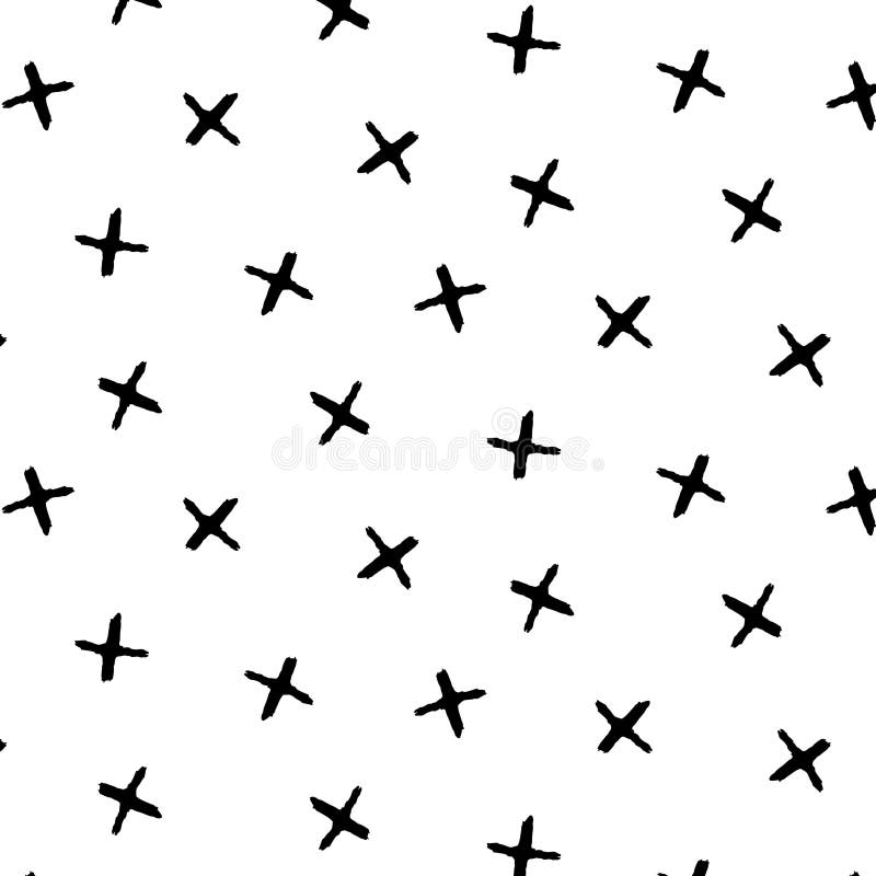 Plus or Cross Symbols. Hand Painted Plus Cross Sign Isolated on a White ...