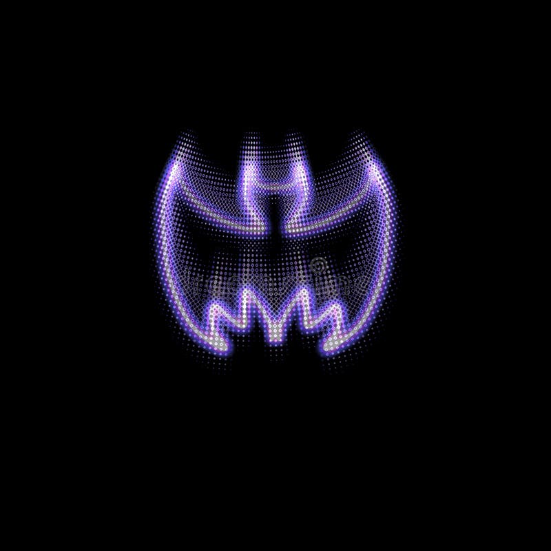 Halftone bat shape stock illustration. Illustration of pattern - 140837291