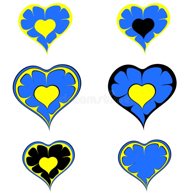 Pattern Drawing of a Multicolored Heart, Sad, Cheerful, Stock ...