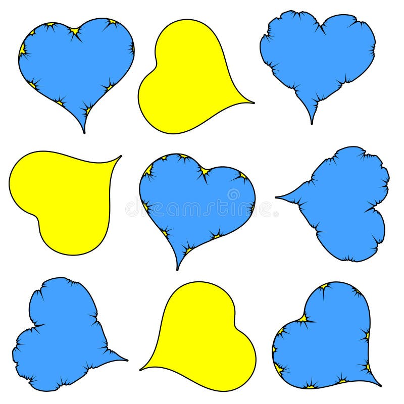 Pattern Drawing of a Multicolored Heart, Sad, Cheerful, Stock ...