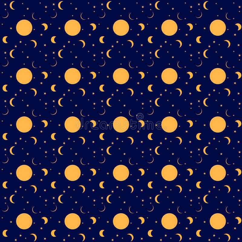 A Pattern of Drawings of the Moon in Different Stages of Growth and ...