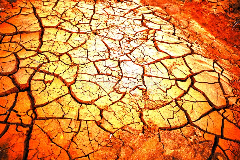 Pattern from Dry Cracked Soil in Sunlight Stock Photo - Image of ...