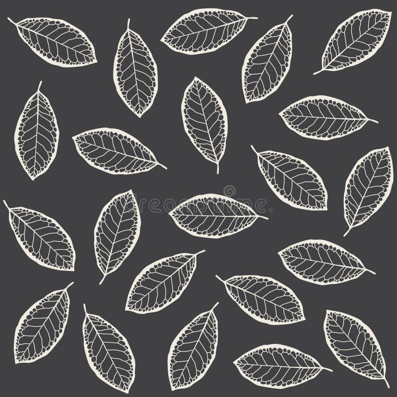 Pattern of dry leaves stock vector. Illustration of spiral - 9183578