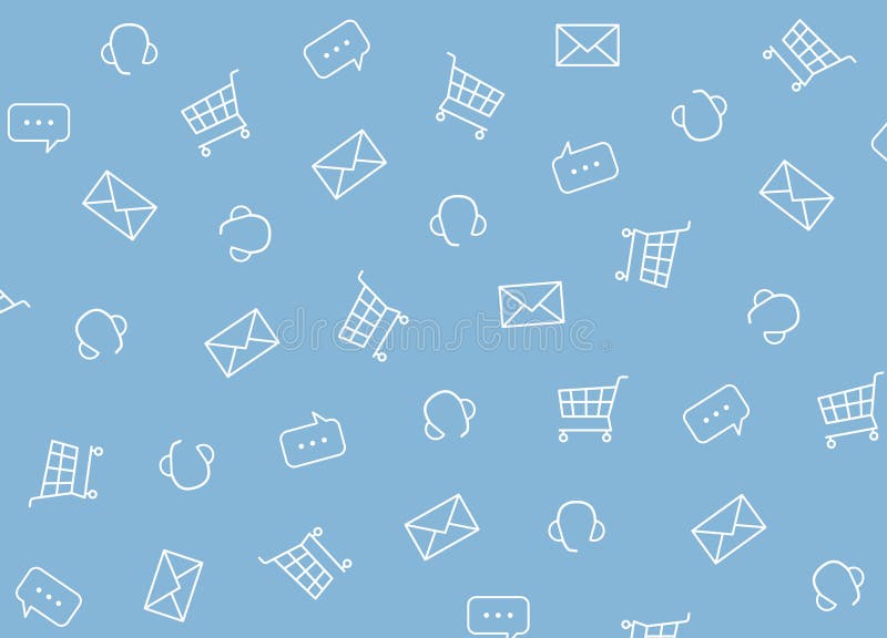Pattern with E-commerce Icons Stock Vector - Illustration of network ...