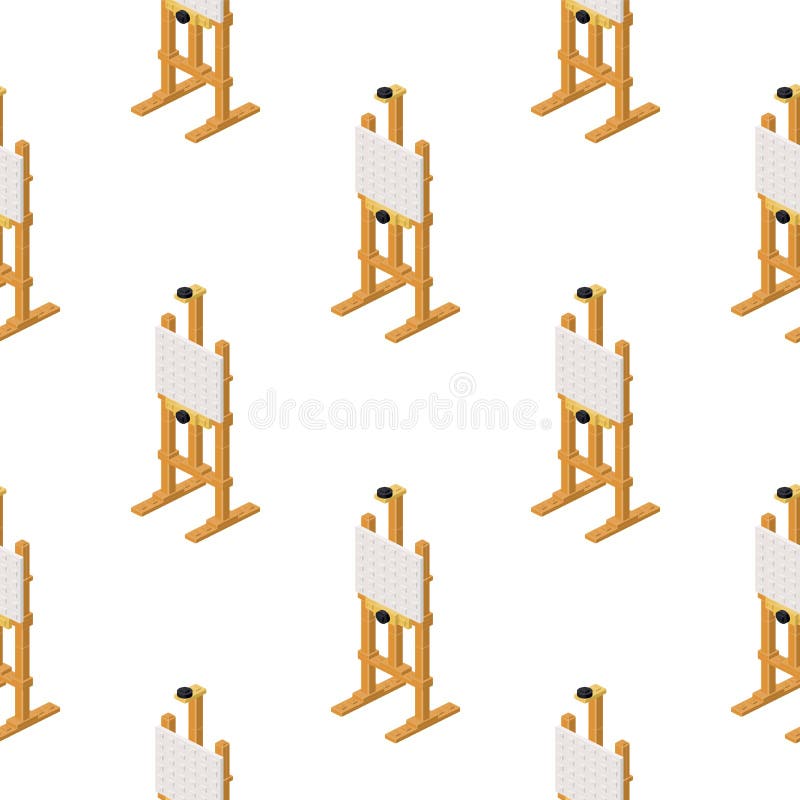 Pattern of Easels in Isometry. Vector Stock Vector - Illustration of ...