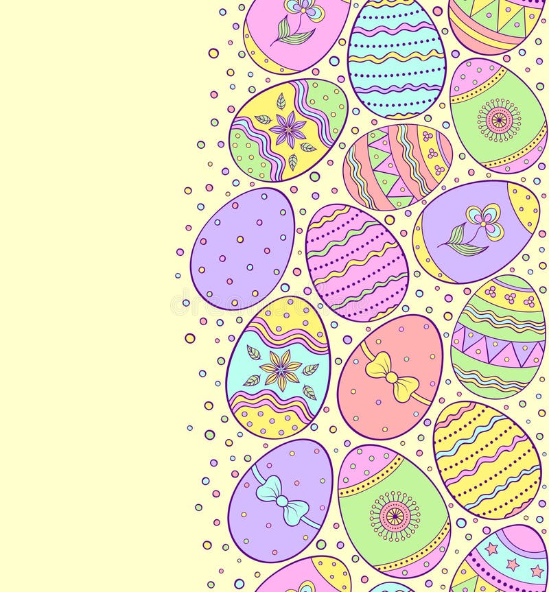 Colourful Easter Eggs Pattern Background Stock Illustration ...