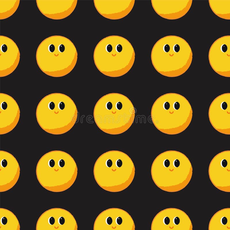 Pattern with Emoji. Vector Cartoon Illustration Stock Vector ...