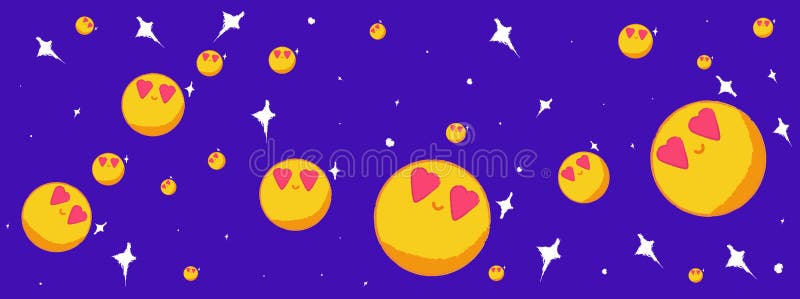 Pattern with Emoji. Vector Cartoon Illustration Stock Vector ...